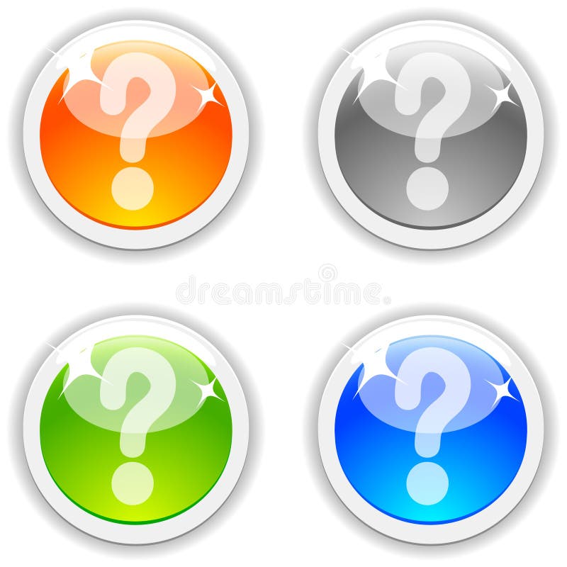 Question 3d button. stock vector. Illustration of collection - 11944937