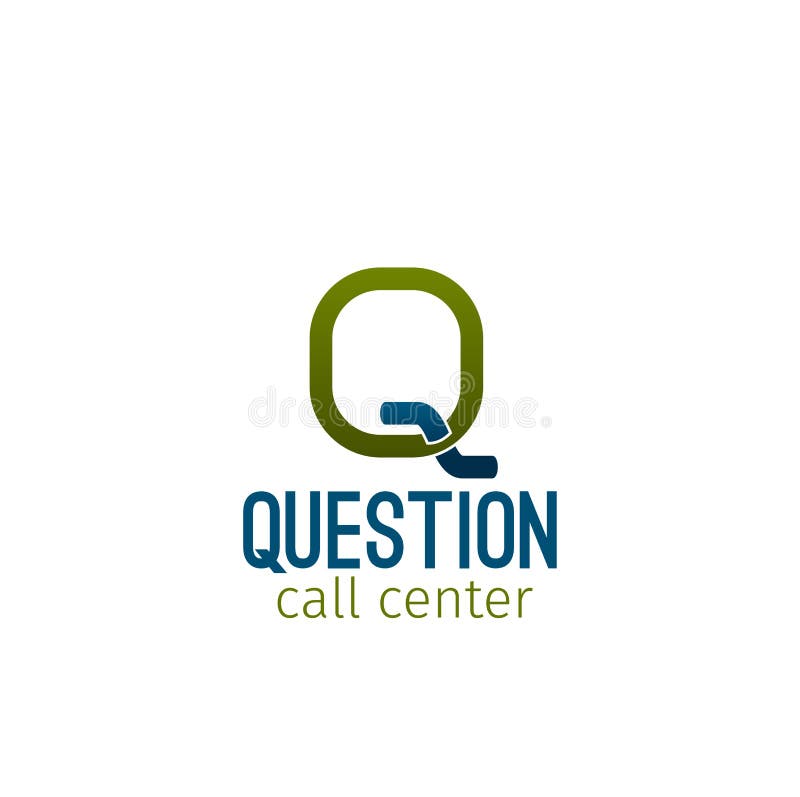 Question Call Center Vector Emblem Stock Vector - Illustration of ...