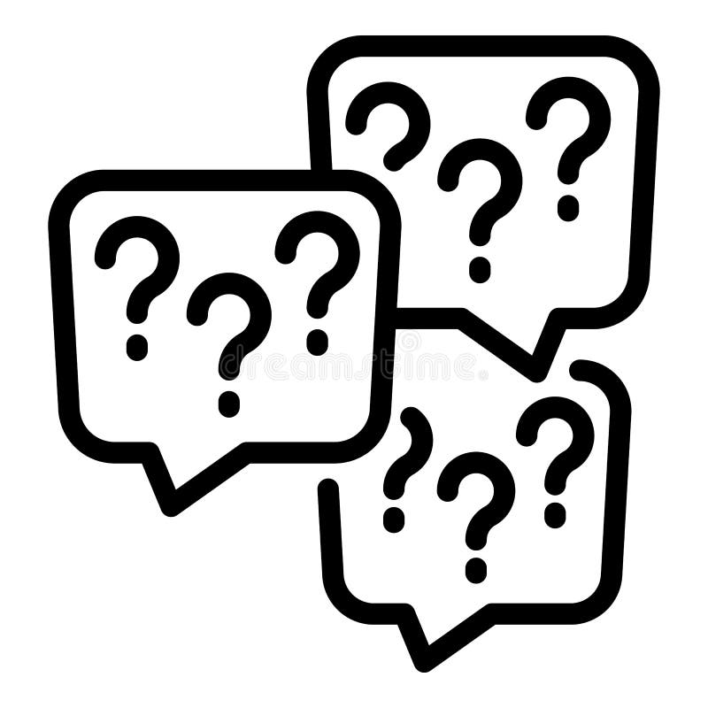 Question Chat Icon Outline Vector. Child Education Stock Vector ...