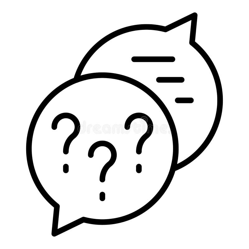 Question Chat Icon Outline Vector. Mark Think Stock Vector ... Question Chat Icon Outline Vector. Mark Think Stock Vector ...