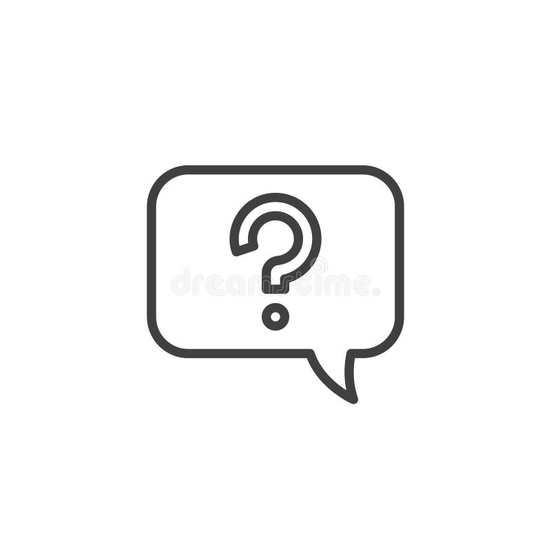 Question Chat line icon stock illustration. Illustration of answer ...