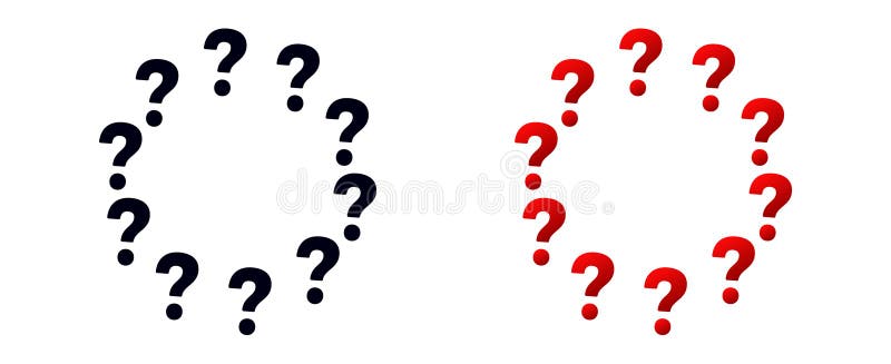 Question Circle Frame. Ask Question Round Border Stock Vector ...