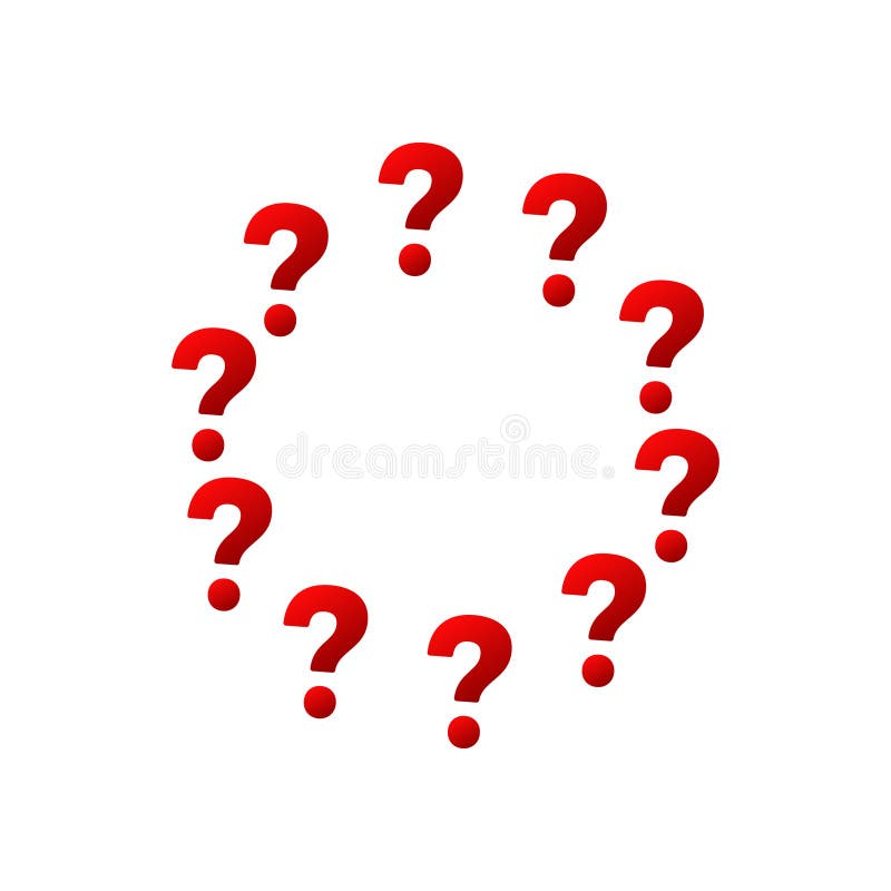 Question circle frame. stock vector. Illustration of gradient - 337499395