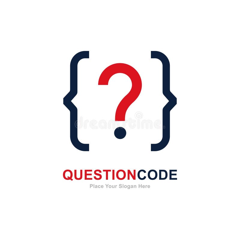 Question Code Logo Vector Design Icon Stock Vector - Illustration of ...
