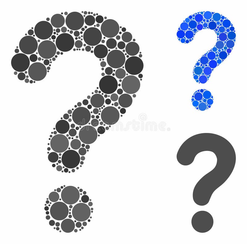 Question Composition Icon of Circle Dots Stock Vector - Illustration of ...