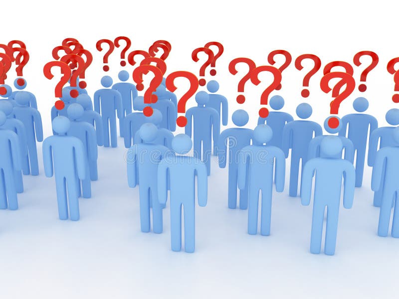 People Icon with Question Mark Stock Illustration - Illustration of ...