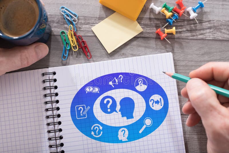 Question Concept on a Notepad Stock Image - Image of hand, answer ...