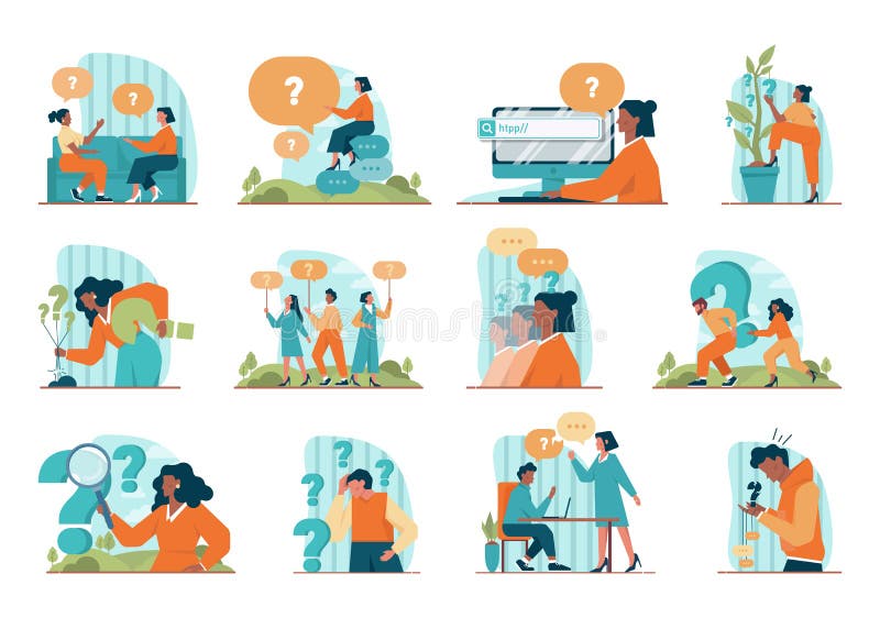 Thoughtful Customer Stock Illustrations – 212 Thoughtful Customer Stock ...