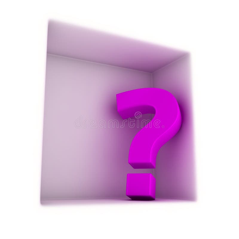 Question in the corner stock illustration. Illustration of niche - 27660067