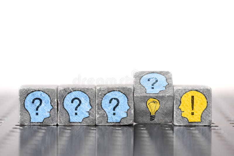 Question and Creative Ideas Stock Image - Image of change, bulb: 193211099