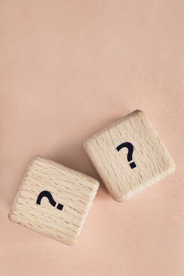 Question Cubes on Beige Background Stock Image - Image of color, mark ...