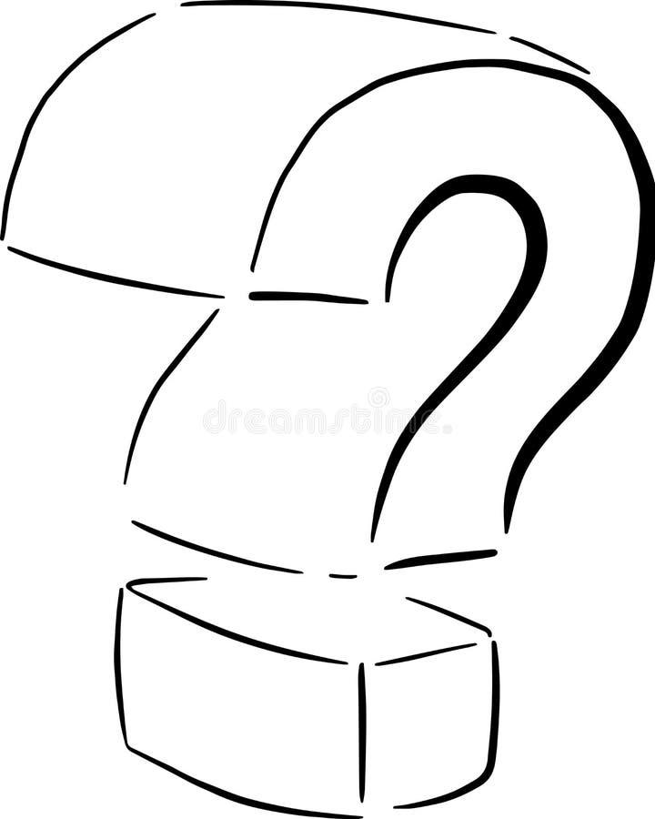 Question, 3d, Hand Draw Line Vector Illustration Stock Vector ...