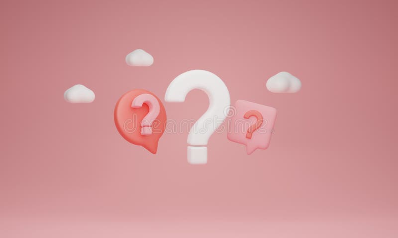 Question 3D Illustration Concept, Speech Bubbles with a Question Mark ...