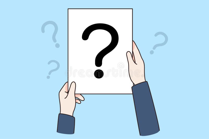 Human Hands Holding Question Mark Stock Illustrations – 64 Human Hands ...