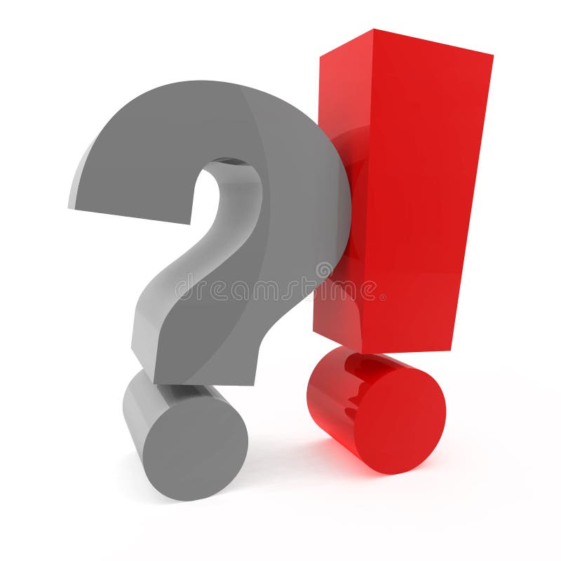 Question and Exclamation 3d Stock Illustration - Illustration of mark ...