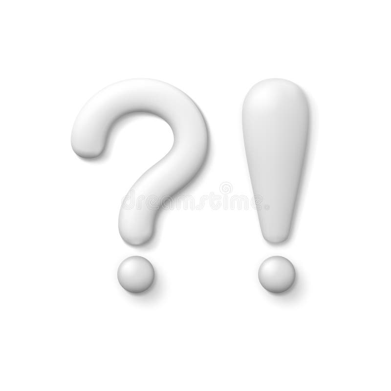 3d Question Mark Exclamation Marks Stock Illustrations – 296 3d ...
