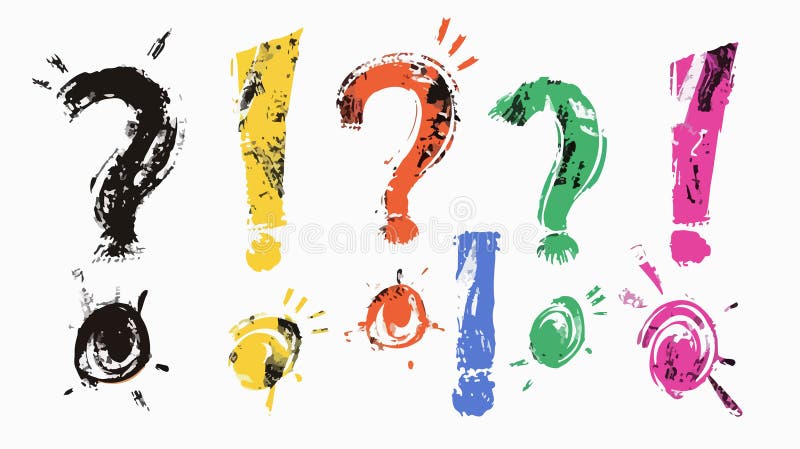 _Question and Exclamation Mark Brush Strokes_ - Professional Purpose ...