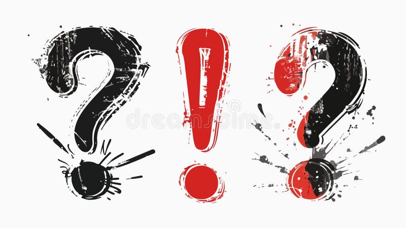 _Question and Exclamation Mark Brush Strokes_ - Professional Purpose ...