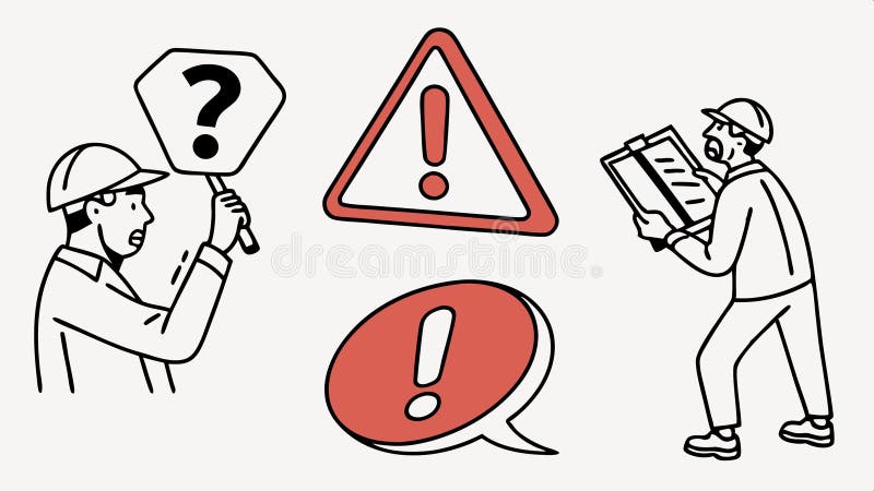 Question and Exclamation Mark Icons, Communication Vector Design ...