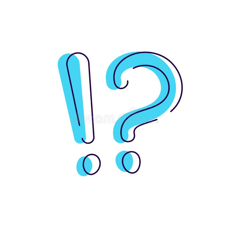 Question and Exclamation Mark Simple Glyph Vector Stock Vector ...