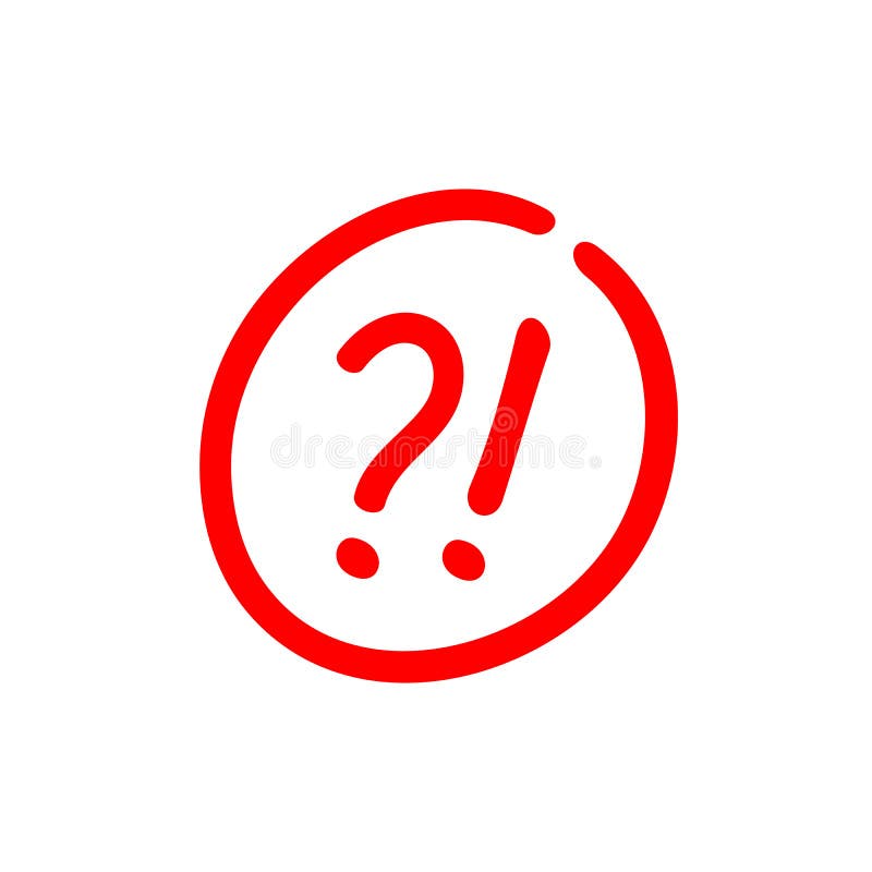 Question and Exclamation Mark Symbol, Confusion or Problem Sign, Vector ...