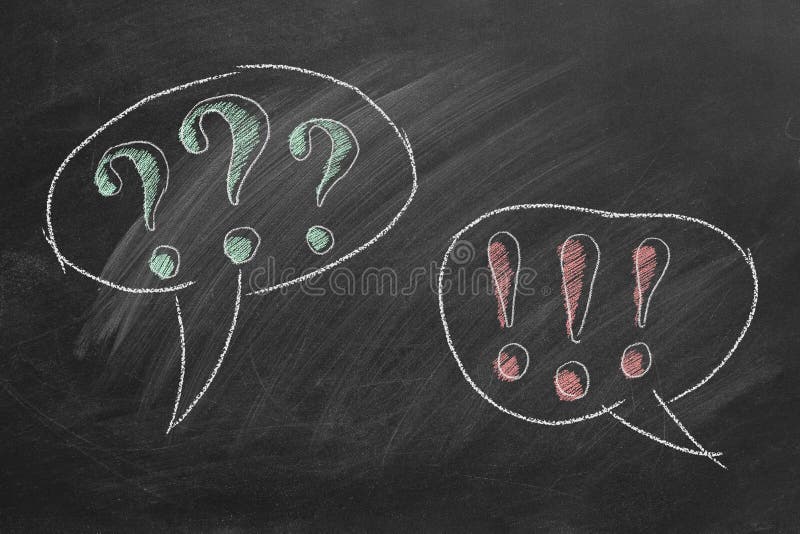 Question and Exclamation Marks Stock Photo - Image of chat, debate ...