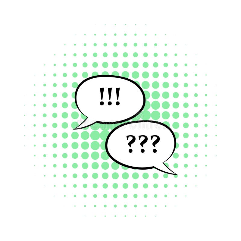 Question and Exclamation Marks Icon, Comics Style Stock Vector ...