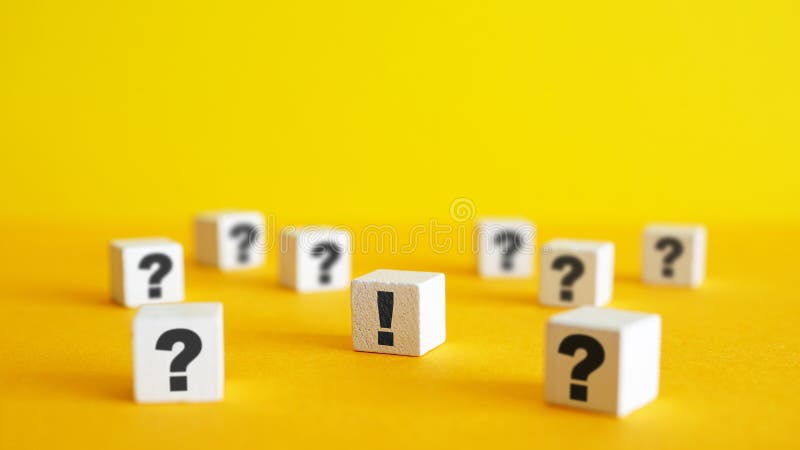 Question and Exclamation Marks. Problem-solving. Stock Image - Image of ...