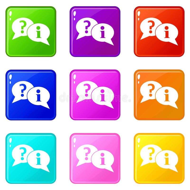 Question and Exclamation Speech Bubbles Set 9 Stock Vector ...