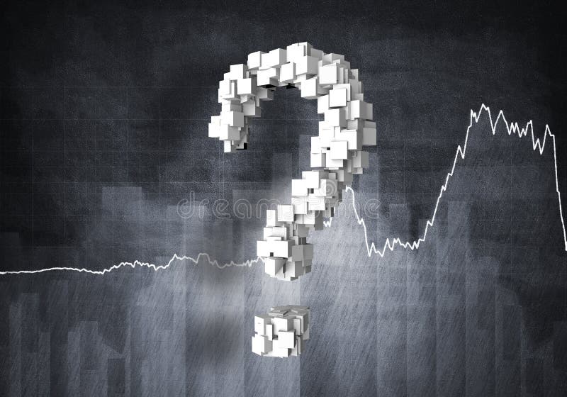 Question of Financial Growth, 3D Rendering Stock Illustration ...