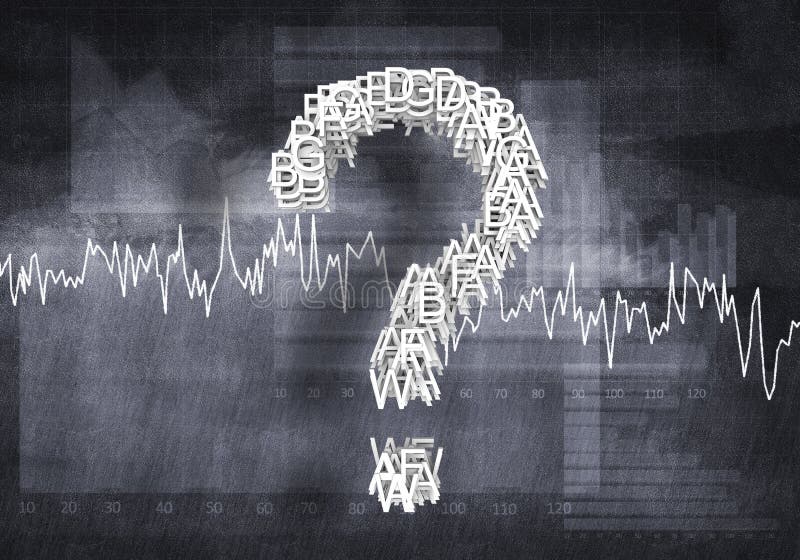 Question of Financial Growth, 3D Rendering Stock Illustration ...