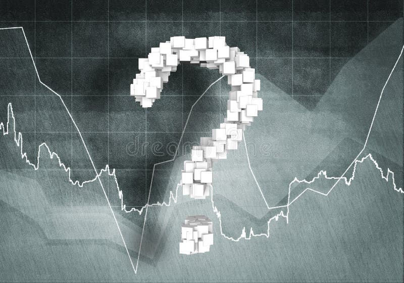 Question of Financial Growth, 3D Rendering Stock Illustration ...