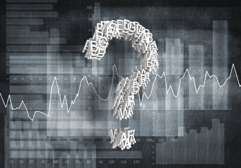 Question of Financial Growth, 3D Rendering Stock Illustration ...