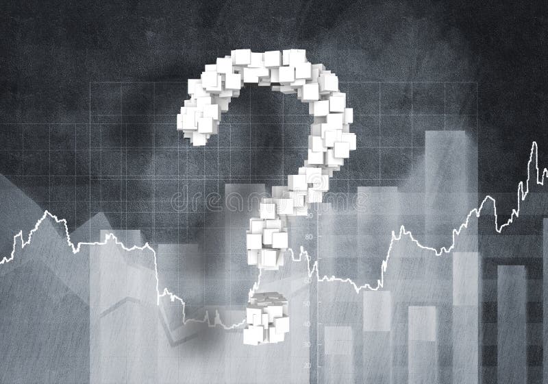Question of Financial Growth, 3D Rendering Stock Illustration ...