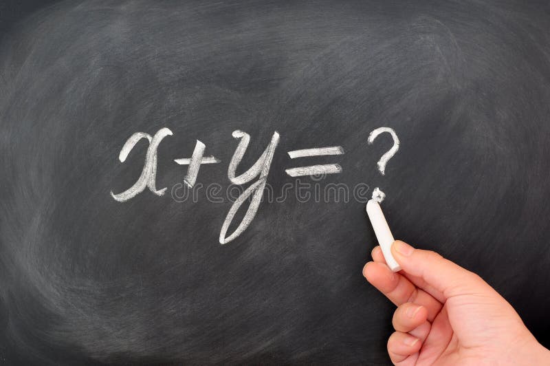 Question Formula Written on Blackboard Stock Image - Image of math ...