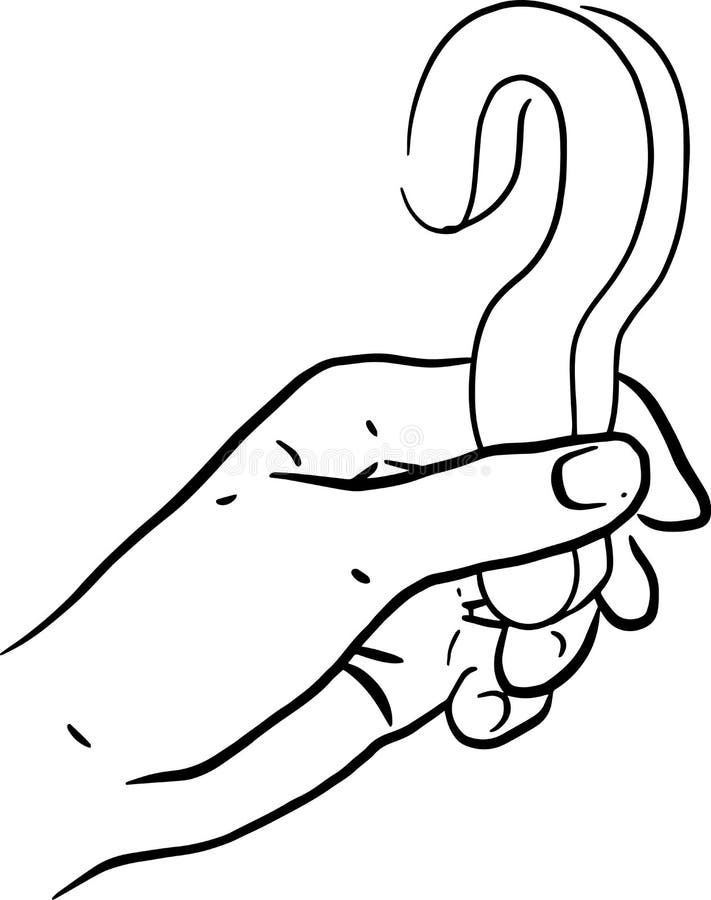Question, Hand, Hand Draw Line Vector Illustration Stock Vector ...
