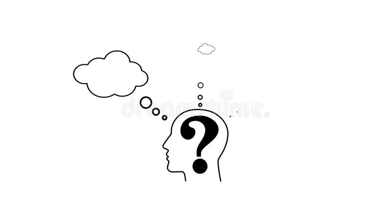 Question in the Head Animation and Callouts Stock Video - Video of ...