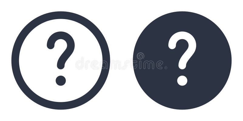 Question, Help or Inquiry Simple Icons Set Designed in Filled and ...