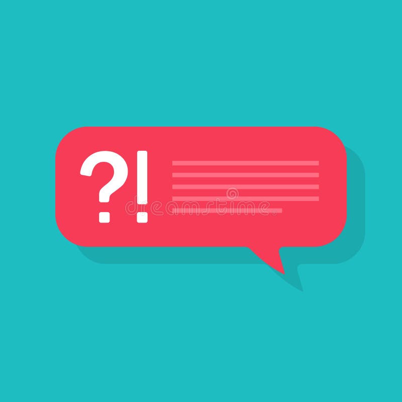 Question Icon. Bubble for Quiz or Poll with Ask, Exclamation. Speech ...