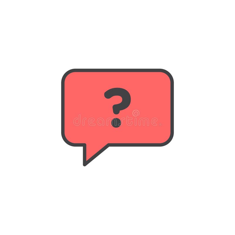 Question Icon in Colored Version Stock Vector - Illustration of ...
