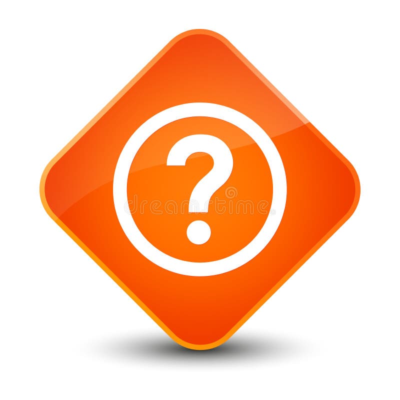 Question Icon Elegant Orange Diamond Button Stock Illustration ...