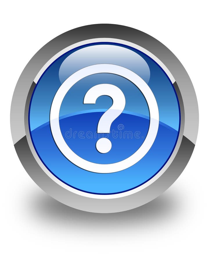 Question Icon Glossy Blue Round Button Stock Illustration ...