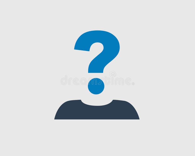 Question Icon. Man with Question Mark Headed Stock Vector ...