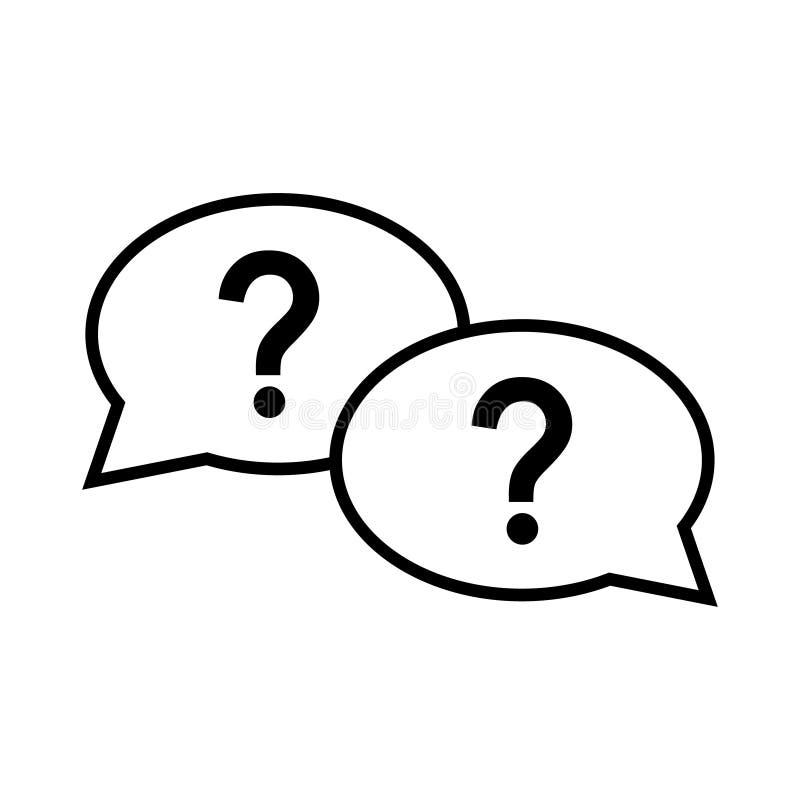 Question Icon Mark, Help or Ask Bubble Graphic Symbol, Web Faq Vector ...