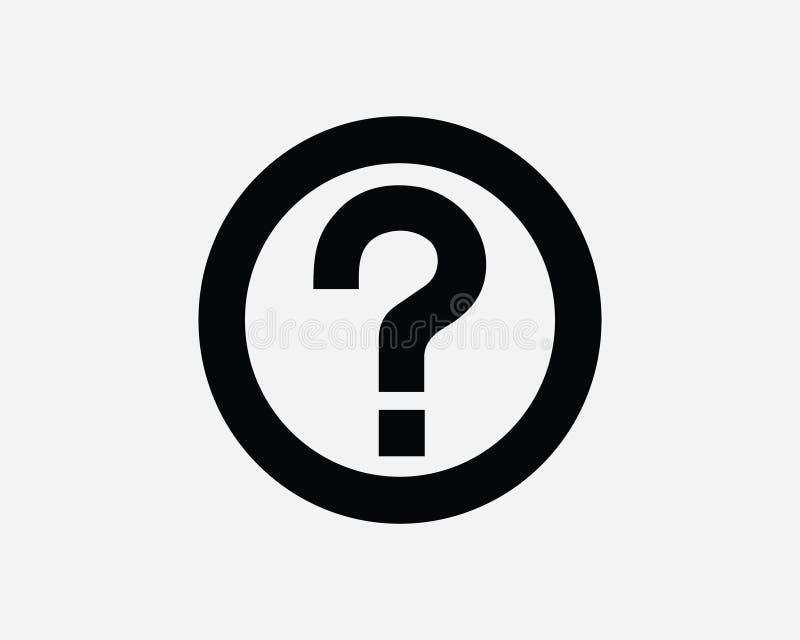 Question Mark Icon. Round Circle FAQ Help Problem Query Information ...