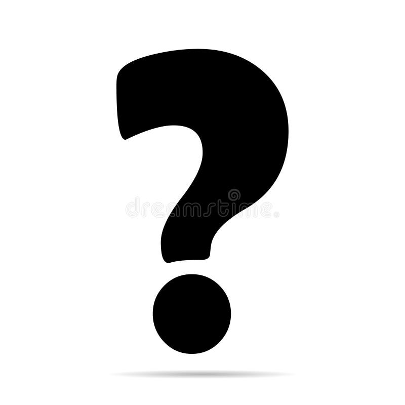 Question Icon Mark with Shadow, Help or Ask Bubble Graphic Symbol, Web ...