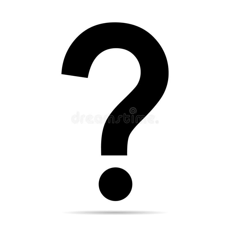Question Icon Mark with Shadow, Help or Ask Bubble Graphic Symbol, Web ...