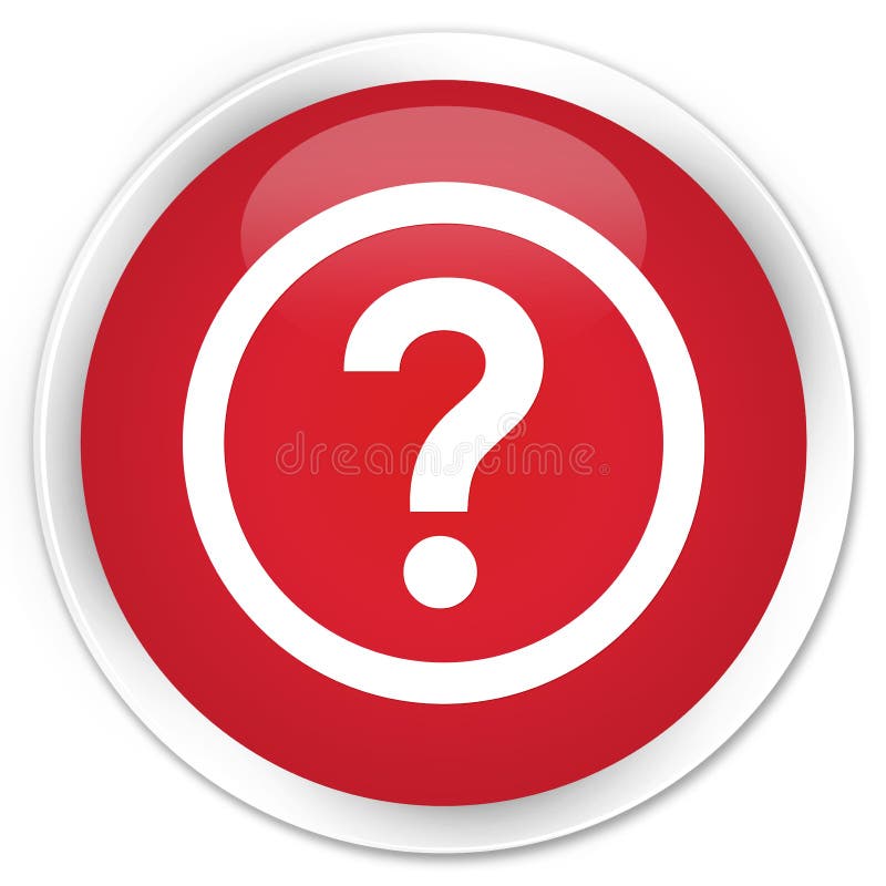 Question Icon Premium Red Round Button Stock Illustration ...