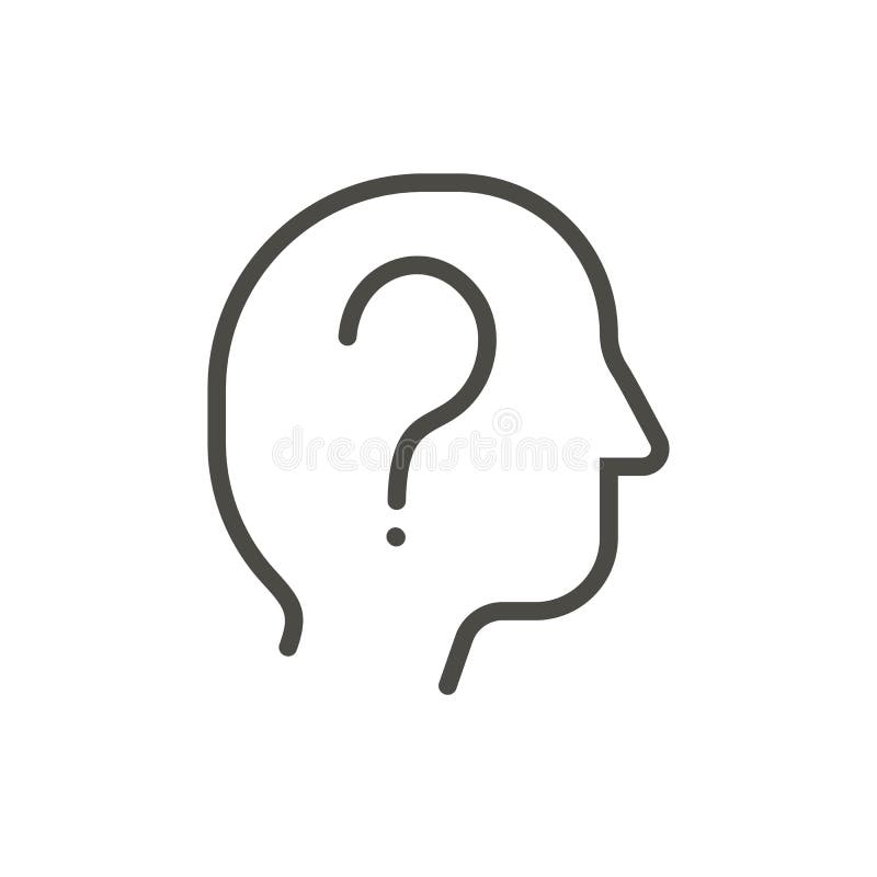 Head Question Mark Outline Icon Stock Illustrations – 2,659 Head ...