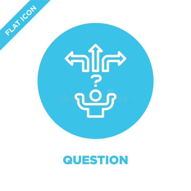 Question Icon Vector from Tech Support Collection. Thin Line Question ...